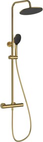 kielle Oudee I - Sprchový set s termostatem, 25 cm, 3 proudy, brushed gold 20633006E