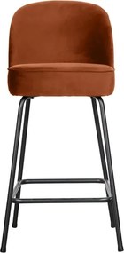 Sametová barová židle v cihlové barvě (výška sedáku 64 cm) Vogue – WOOOD