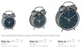 Designový budík 5111zw Nextime Wake Up 12cm