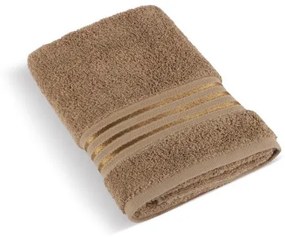 Bellatex Froté ručník kolekce Linie, tmavě béžový - 50x100 cm