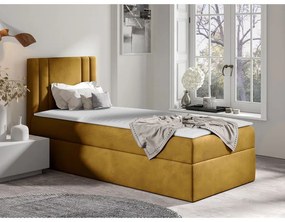 Jednolůžková postel Neresko Mini, Strana: pravá, Rozměr postele: 100x200, Barva:: ekokůže Soft 020 (grafit)