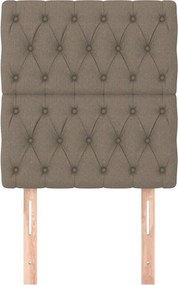 Čelo postele béžové 80x7x118/128 cm látkové 3116646