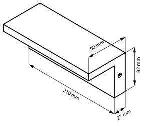 LED Venkovní nástěnné svítidlo TESA LED/10W/230V IP54 černá