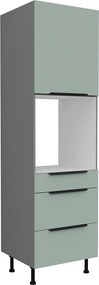 ARIA sa | vysoká skříňka 60 DPS-215 3S1F na vestavnou troubu | PREMIUM BOX | 60 cm | ANTI FINGERPRINT povrch | antracit/aquamarine