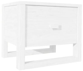 Benlemi Noční stolek SIMPLICIT se šuplíkem z masivu borovice Zvolte barvu: Bílá