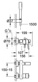 Grohe Concetto - Páková vanová baterie s příslušenstvím, chrom 32212001