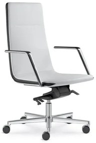 LD seating Kancelářské křeslo HARMONY 822-H BR-821 - područky z leštěného hliníku čalouněné kůží GALERIE - Čalounění LD seating LÁTKY 3 / SILVERTEX, FAME, MAGIC 2021 GALERIE - pásek LD KŮŽE (P) / Kůže