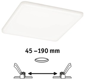 Paulmann 92398 Veluna VariFit, hranaté zápustné svítidlo, 17,5W LED 4000K, 18,5x18,5cm, IP44