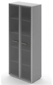 Kancelářská skříň policová prosklená WELS - výška 196,5 cm - 104815 - 3D422