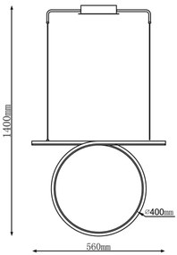 LED Lustr na lanku ODETTA LED/30W/230V 4000K černá
