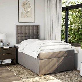 Box spring postel s matrací taupe 120x200 cm textil 3292773