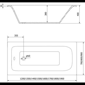 Mexen Vega obdélníková vana 170 x 70 cm s pláštěm 1-křídlovou zástěnou 70 cm, Průhledné, Chromovaná - 550117070X9507000001