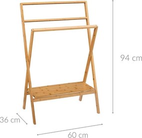 Bambusový stojan na ručníky Lab'n Modul, 94 cm