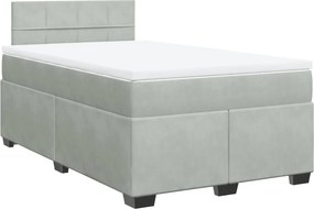 Box spring postel s matrací světle šedá 120 x 200 cm samet 3288582