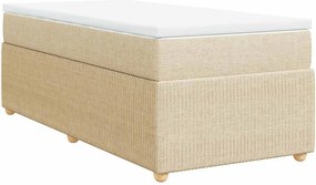 Box spring postel s matrací krémová 90x200 cm textil 3285544