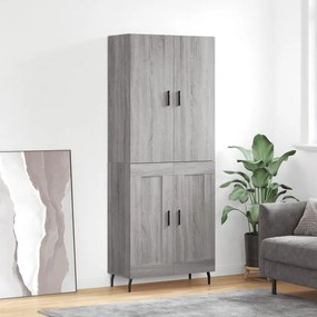 Skříň highboard šedá sonoma 69,5 x 34 x 180 cm kompozitní dřevo - Default Title