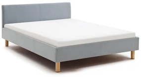 Čalouněná postel adela 140 x 200 modrá MUZZA