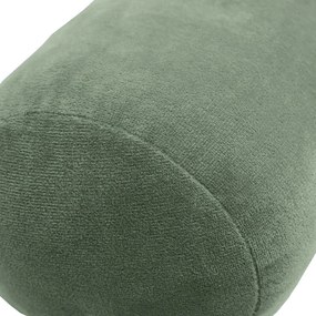 SCANquilt polštářek - válec VELVET khaki 15 x 40 cm