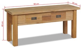vidaXL Marketos Lavice, masivní teak, 90x30x40 cm