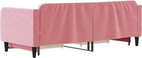 Válenda s přistýlkou a zásuvkami růžová 80 x 200 cm samet 3197107