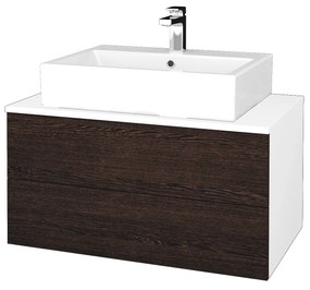 Dřevojas Koupelnová skříňka MODULE SZZ2 80 Varianta: N01 Bílá lesk / D08 Wenge