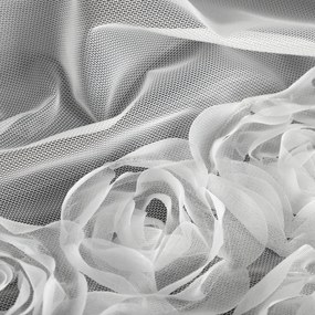 ZÁCLONA NA PÁSCE EVA MINGE ROSES4 400X160 CM BÍLÁ