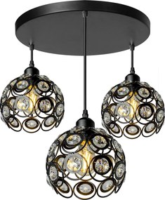 Toolight - Závěsné svítidlo Edison 3xE27 APP209-3CPR, černá, OSW-30002