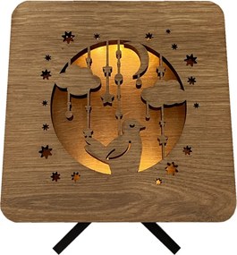Li-Go "Ptáček" lampa 19x19 cm provedení povrchu: dub světlý
