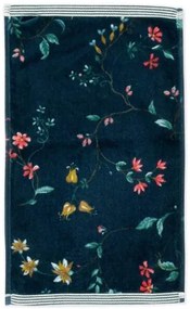 Pip Studio bavlněný froté ručník na ruce Les Fleurs tmavě modrý 30x50 cm