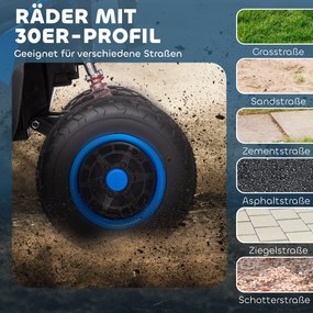 Elektroquad für Kinder, 3-6 km/h, LED-Scheinwerfer, Musik, USB, für 3-8 Jahre, Blau
