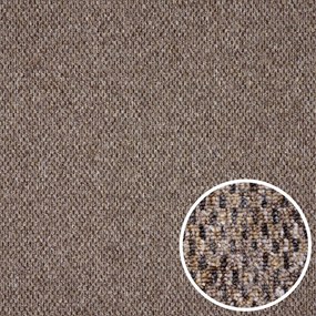 Timzo, Metrážový koberec Rubin 2117 brown, na míru, šíře 4m, hnědá, ab (mřížka), chodba / předsíň