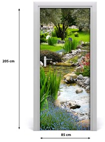 Fototapeta na dveře asijská zahrada 85x205 cm