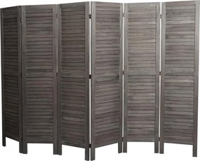 Paraván HWC-G30 - 170 × 240 cm - šedohnědá