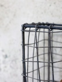 Zinkový antik drátěný košík Fil de fer Basket M - 26*10*20cm
