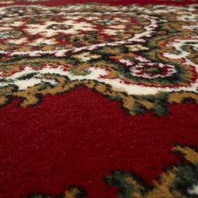 AKCIA: 390x100 cm Behúň na mieru TEHERAN T-102 red - obšitý zo všetkých strán, červená, chodba / predsieň, Alfa Carpets