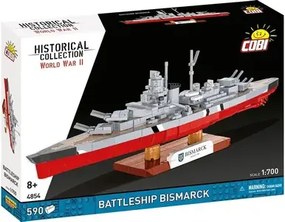 COBI 4854 Battleship Bismarck / Stavebnice / 590 kostek / 1:700 / od 8