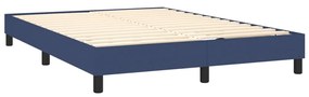 Box spring postel s matrací modrá 140x200 cm textil,  3144083