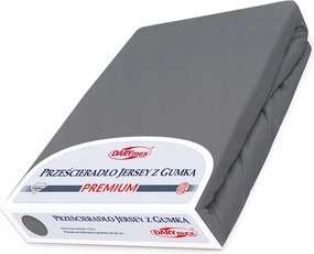 Prostěradlo jersey s gumičkou 200x220 šedé Premium