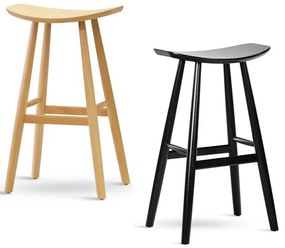 Stima Dřevěná barová židle GURU masiv buk | Odstín: černá