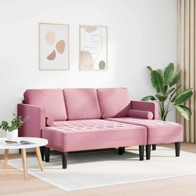 Set pohovek 2 ks Růžová Polyester 3329268