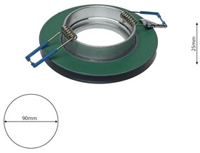 Podhledové svítidlo Glass Round, 1x skleněné/stříbrné kovové stínítko, s