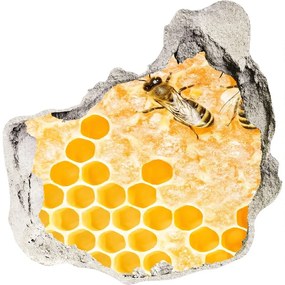 Wallmuralia Díra 3D fototapeta nálepka Včely 75x75 cm