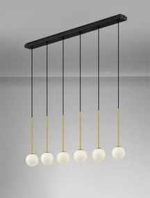 Satina zlato-černo-bílý moderní lustr Savoy 160