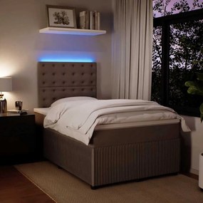 Box spring postel s matrací světle šedá 120x190 cm samet 3294598