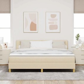 Postel s boxspringem s polštářem Krémová 180 x 200 cm textil 3338942
