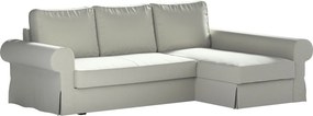 Potah na pohovku IKEA Backabro rozkládací se šezlongem barva zelená látka sametová