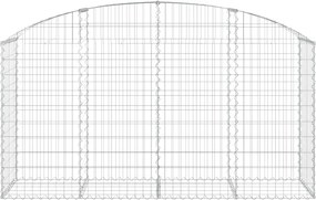 Klenutý gabionový koš 200 x 50 x 100/120 cm pozinkované železo 153475