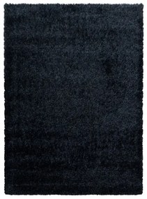 Kusový koberec Brilliant shaggy 4200 black Kruh průměr 160 cm