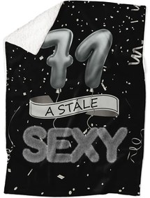 Deka Stále sexy – Černá (věk: 71, Podšití beránkem: ANO)