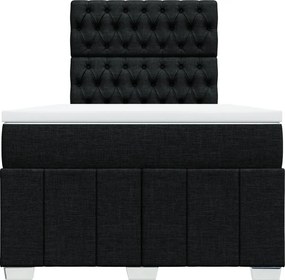 Box spring postel s matrací černá 120x190 cm textil 3291616